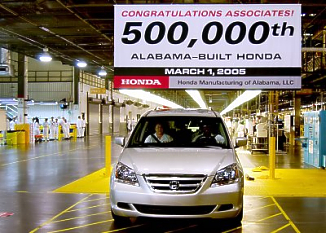 HMA Reaches Production Milestone - 500,000th Alabama-built Honda Produced